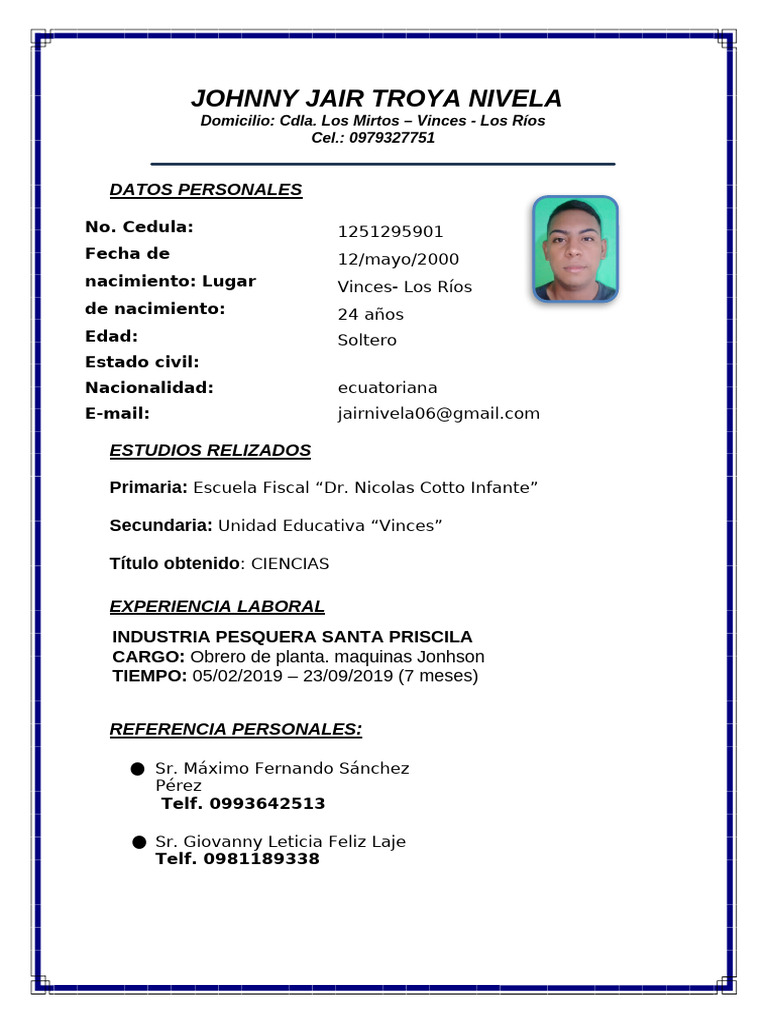 Curriculum Jair | PDF | Ciencias sociales