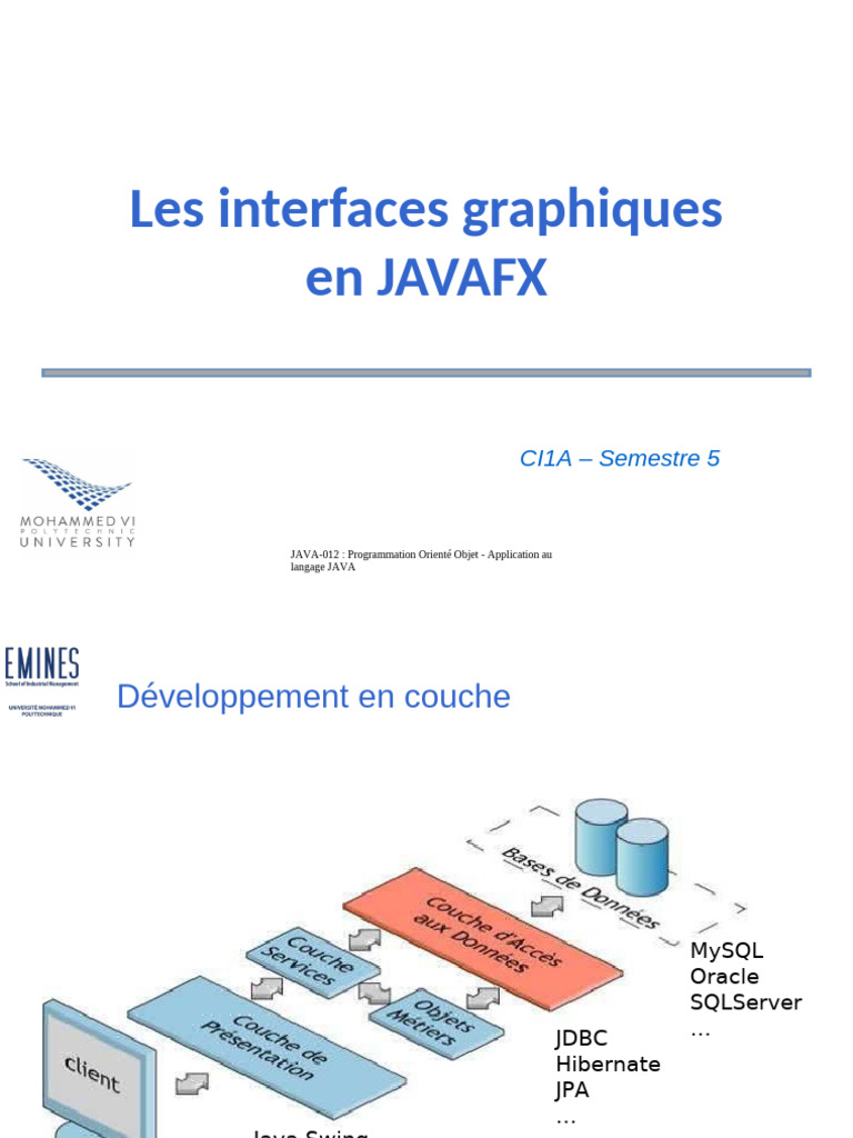 S50 - Interface Graphique Avec JAVAFX | PDF | Java (Langage de programmation) | XML