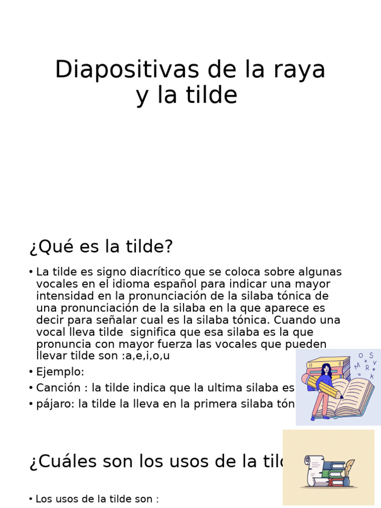 Presentacion Tilde y Raya | PDF