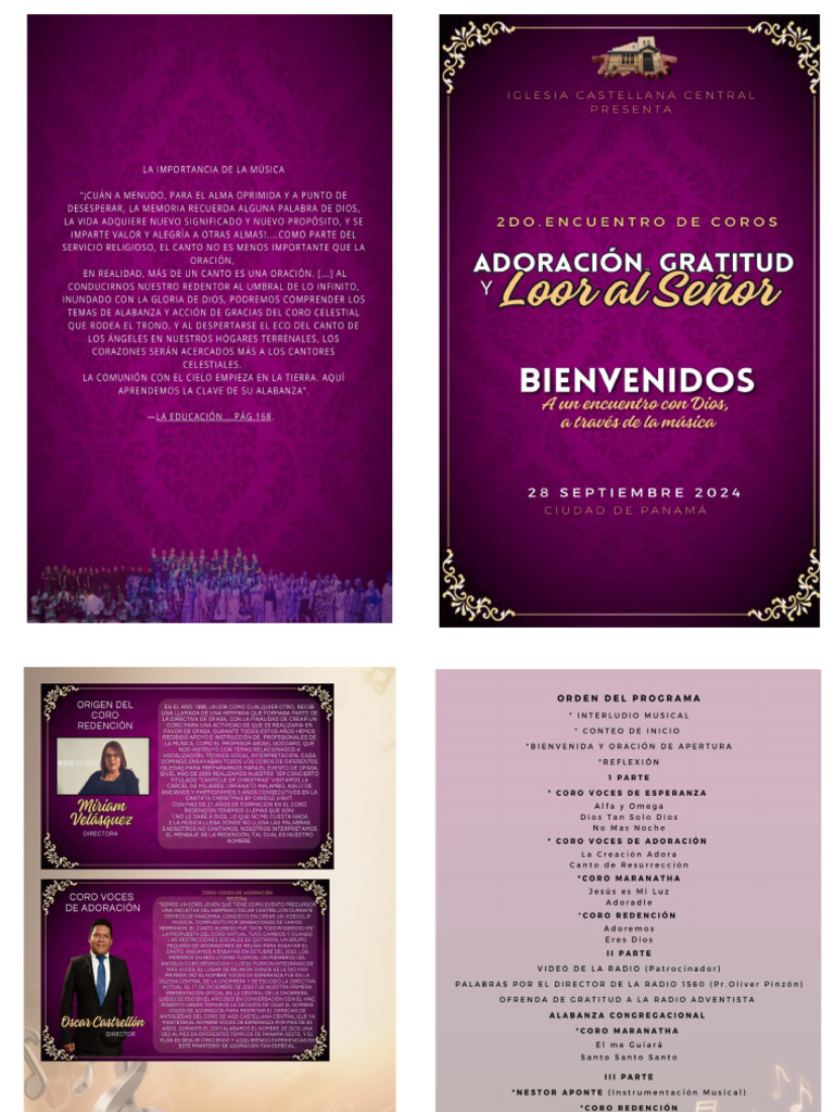 Programa de Mano-Encuentro de Coros 2024 | PDF