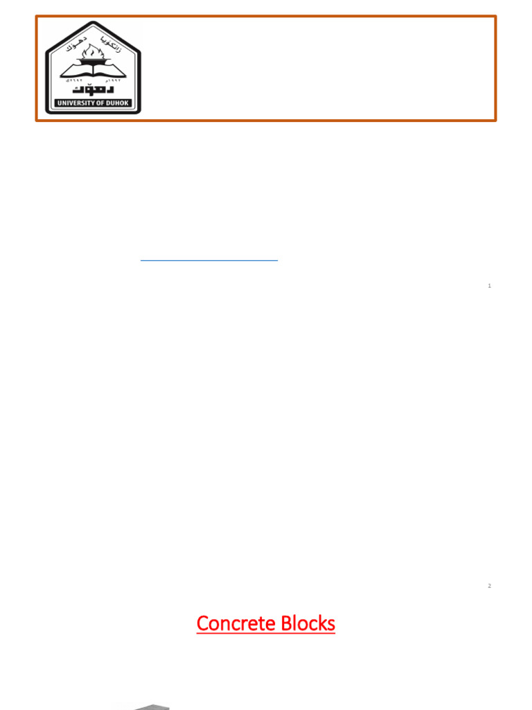 Concrete Blocks: Types, Advantages, and Testing | PDF | Concrete | Brick