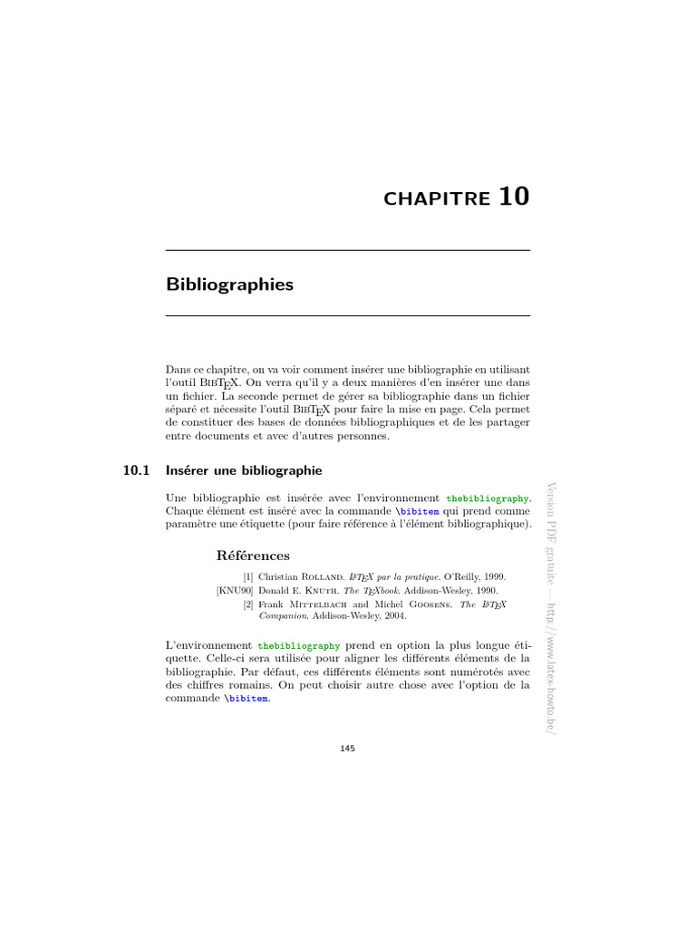 Insérer une bibliographie avec BibTEX | PDF | TeX | Édition