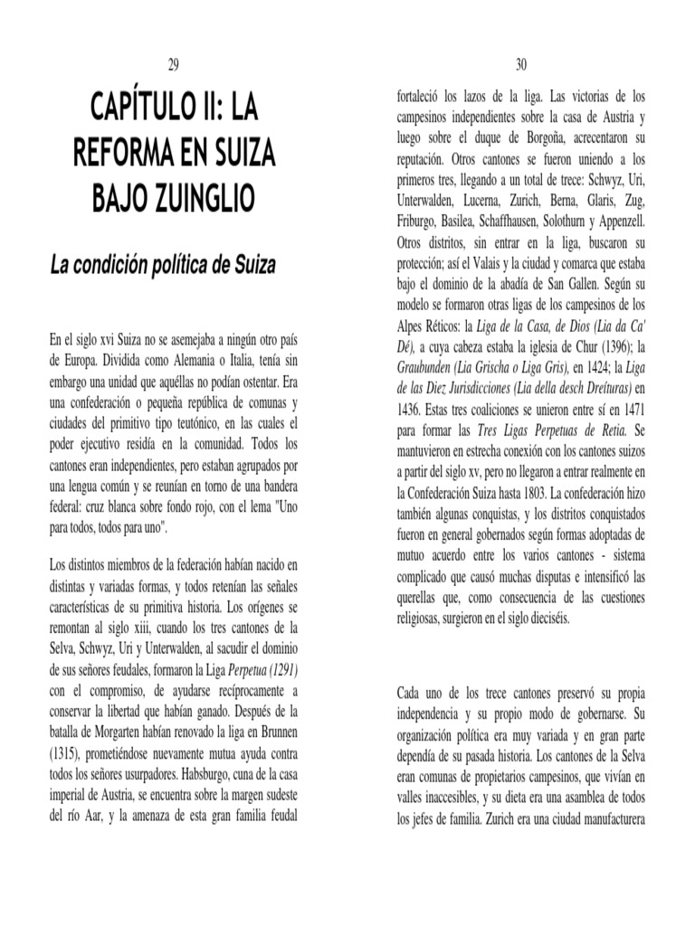 Utf-8''zuinglio y La Reforma en Zurich | PDF | Martin Luther | Suiza