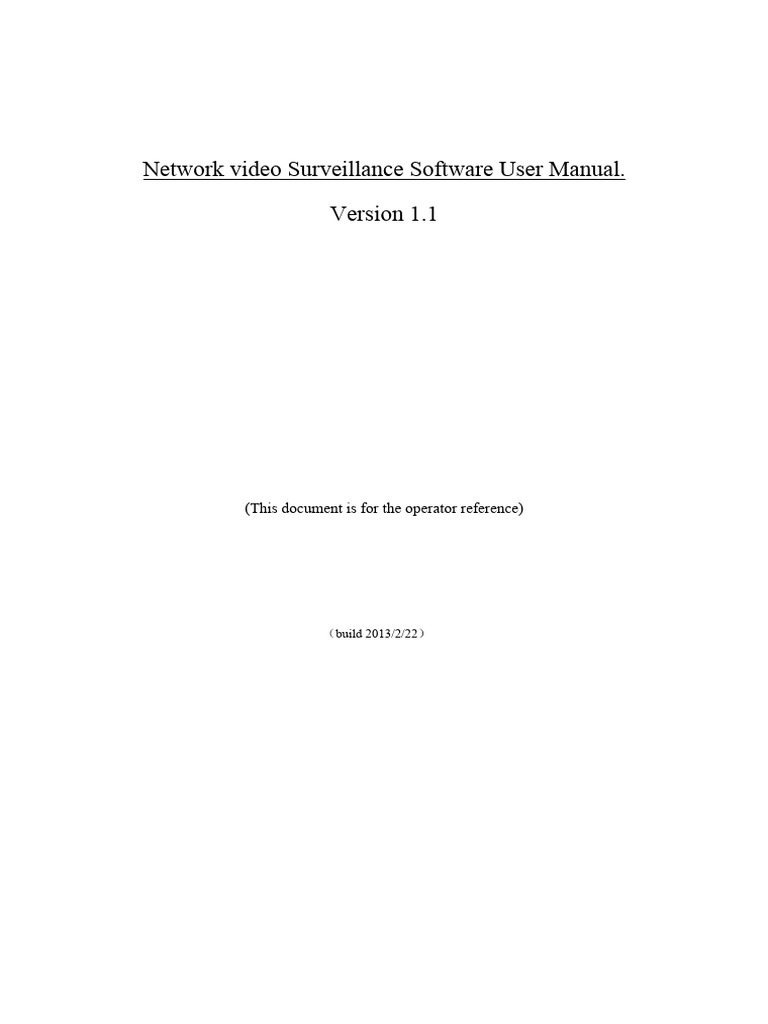 Network Video Surveillance Software Manual | PDF | Video | Button ...