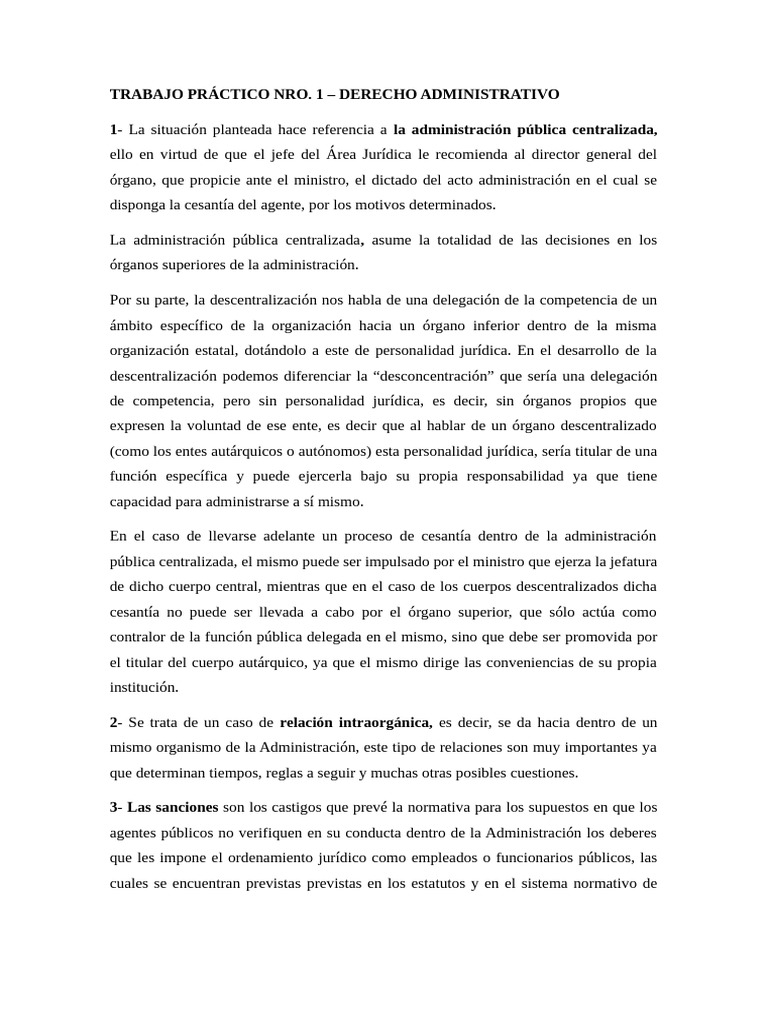 Entrega TP 1 - Dcho. Administrativo | PDF | Ciencias sociales
