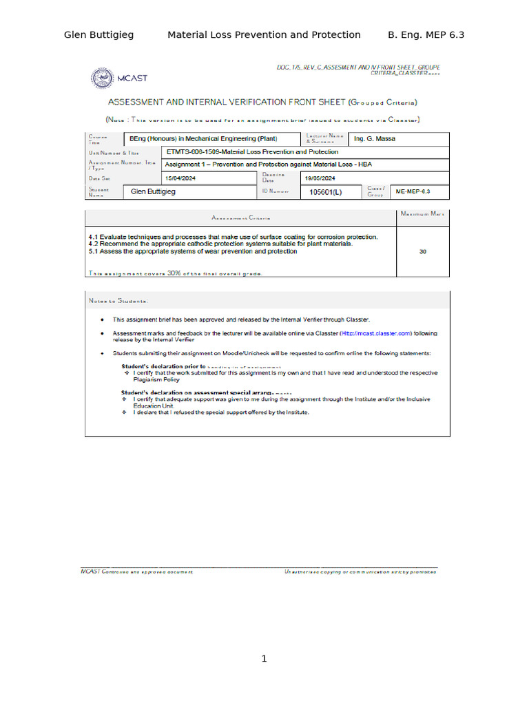 Material Loss Prevention Techniques | PDF | Corrosion | Zinc