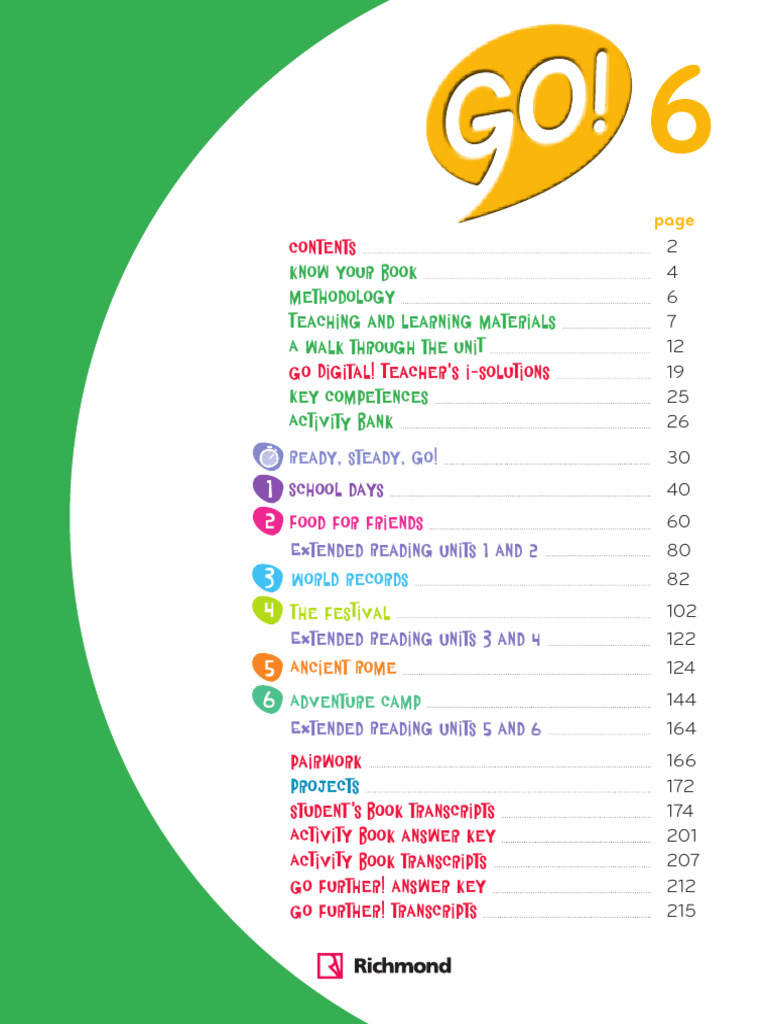 HTTPSWWW - richmondelt.esfilerepositoryGO6 Teachers Book Sample PDF | PDF | Teachers | Learning