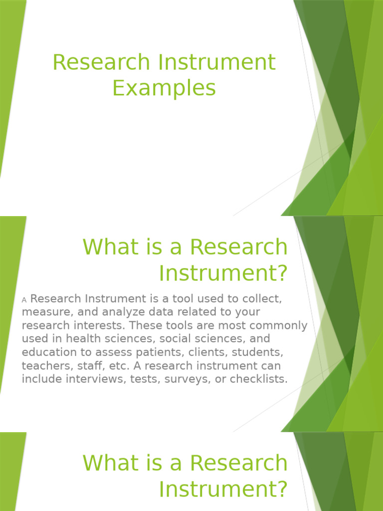 Research Instrument PPT 2024 | PDF | Interview | Methodology