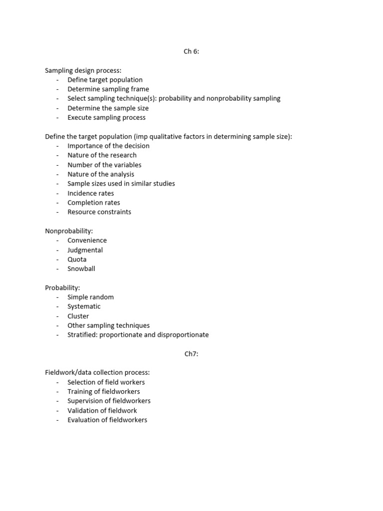 CH 6 | PDF | Sampling (Statistics) | Statistics