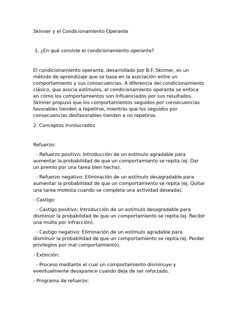 Skinner 1 Pdf Reforzamiento Comportamiento