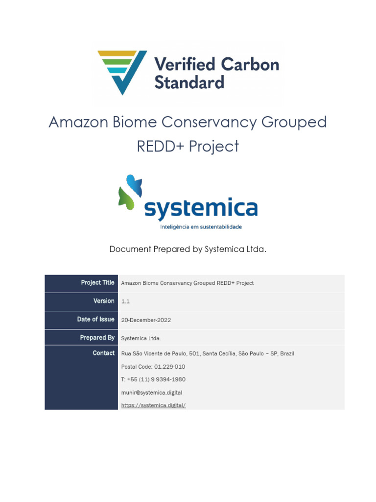 VCS carbon | PDF | Deforestation | Amazon Rainforest