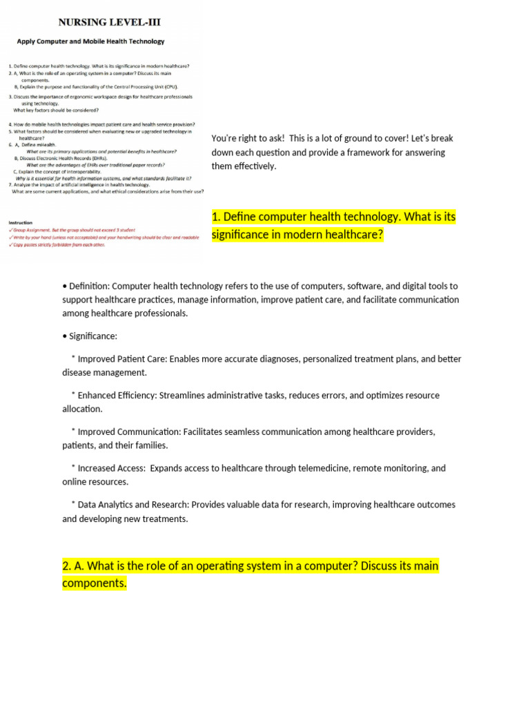 Defining Computer Health Technology | PDF | Electronic Health Record ...