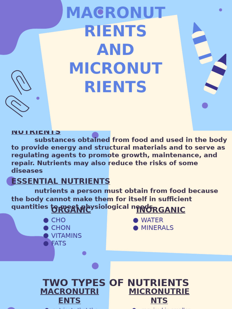 MIDTERMS1 - Macronutrients and Micronutrients | PDF | Carbohydrates ...