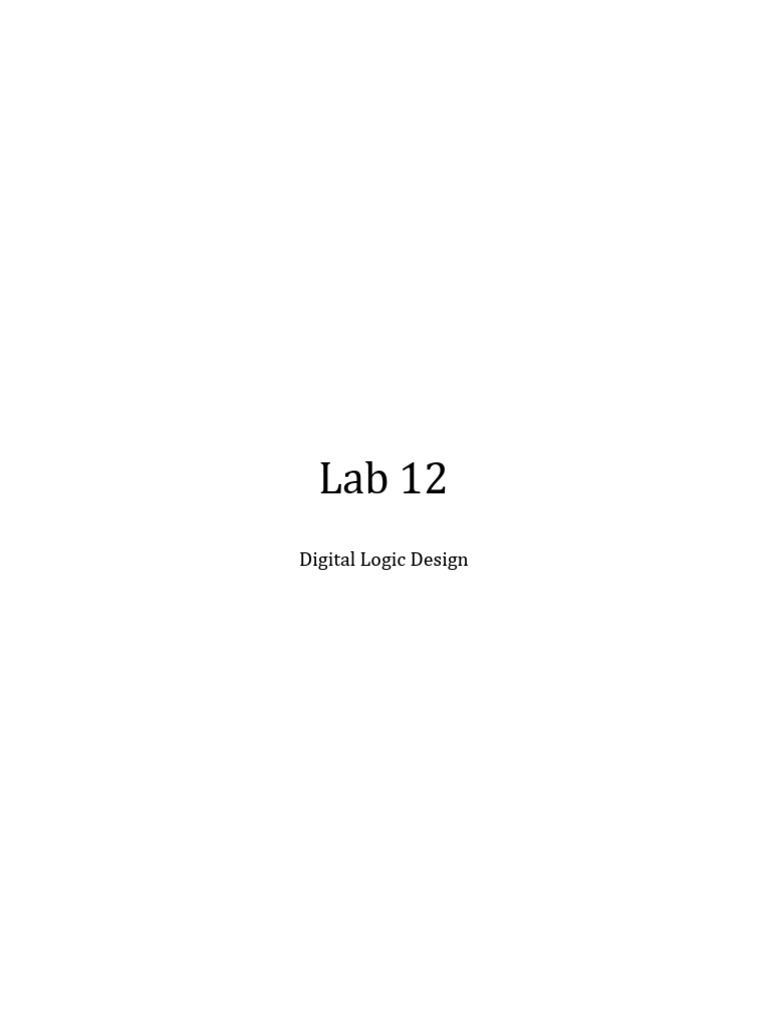 BSCS23091 DLD Lab 12 | PDF