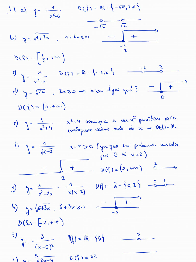 2 J Ejercicios Adicionales de Funciones SOLUCIONES | PDF