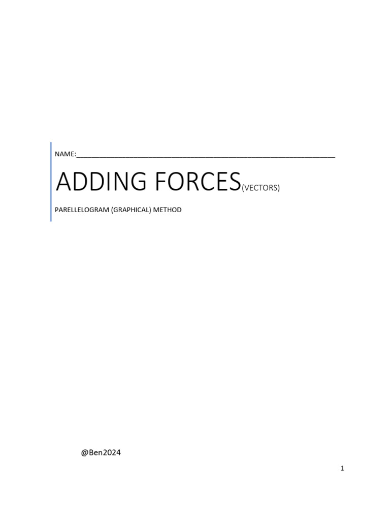 Addition of forces | PDF | Force | Weight