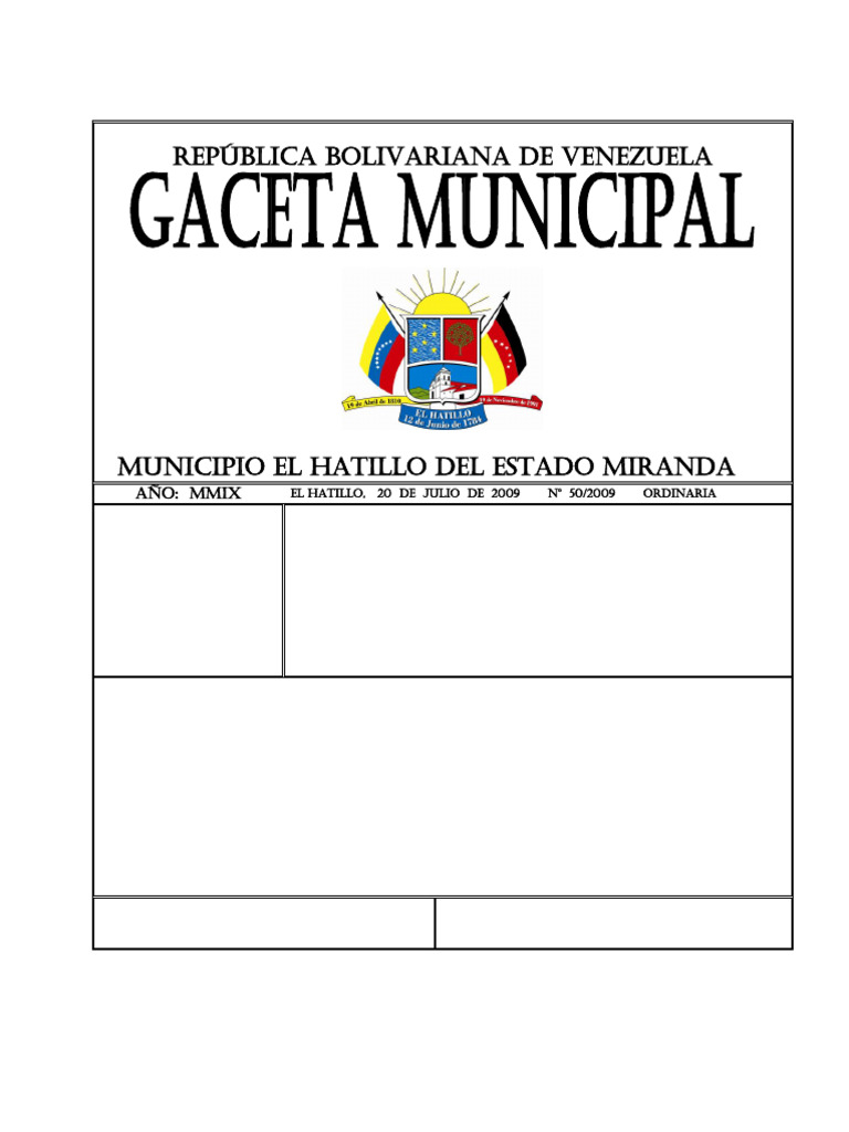 3-ORD.-PARA-CONTROL-Y-PROTECCION-ANIMAL-2009 El Hatillo | PDF | zoo ...