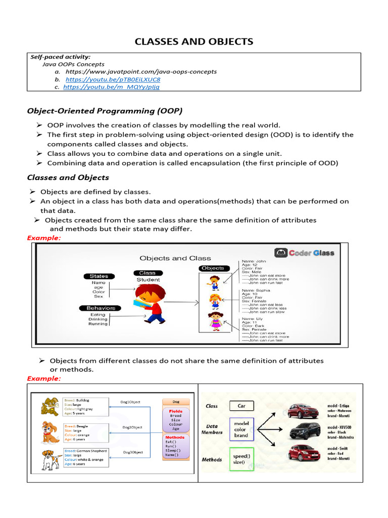 INTRO TO OOP - 2nd2023 - 24 | PDF | Class (Computer Programming) | Method (Computer Programming)