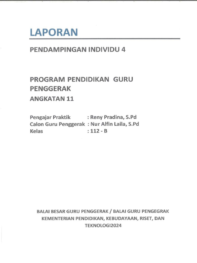 Laporan PI 4 Bu Alfin - Fix | PDF