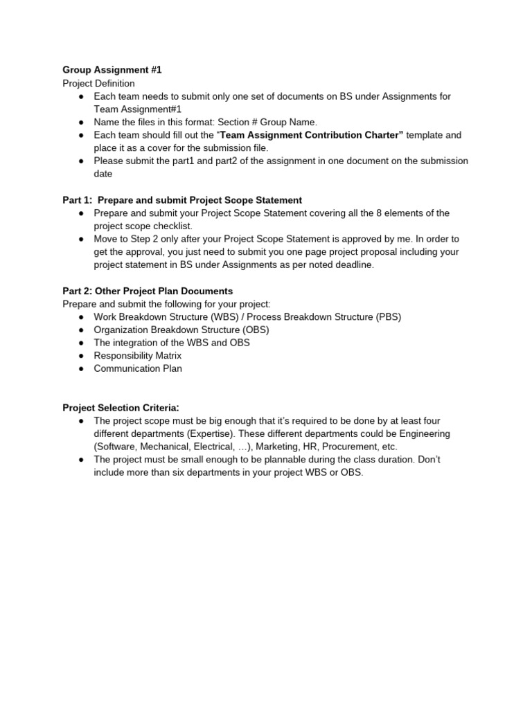 Group Assignment #1_ Project Definition (1) | PDF