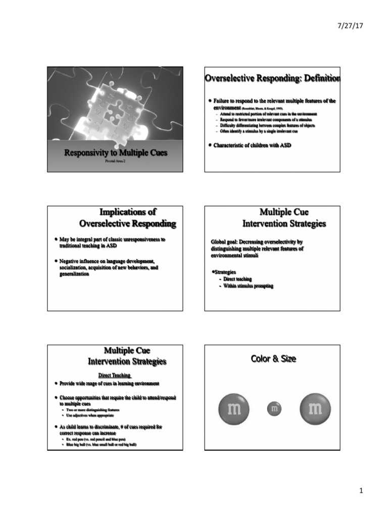 2a-Responsivity To Multiple Cues + Troubleshooting-Handout | PDF ...