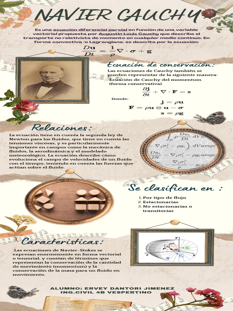 Ecuaciones de Cauchy y Navier-Stokes | PDF