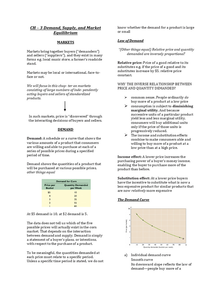 Introduction To Economics 3 | PDF | Demand | Supply (Economics)