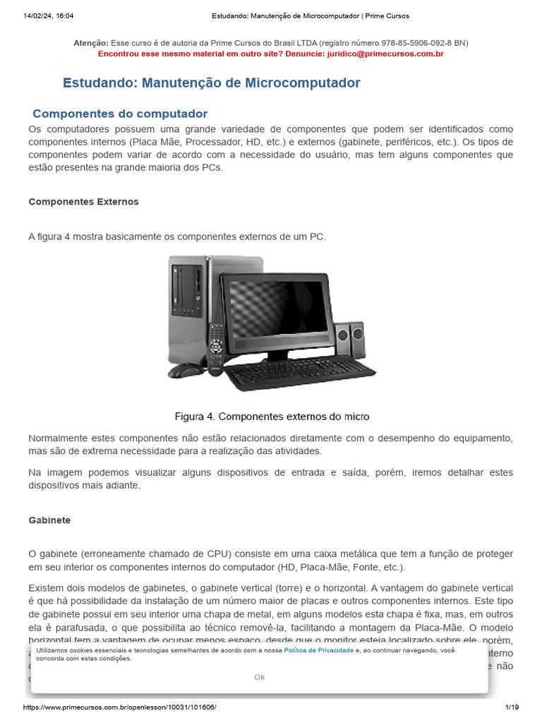 Estudando - Manutenção de Microcomputador | PDF | Memória de acesso ...