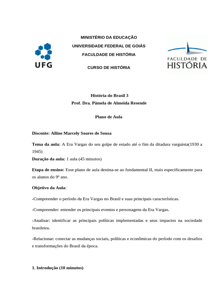 Plano de Aula- Pâmela (2) | PDF | Brasil | Economia