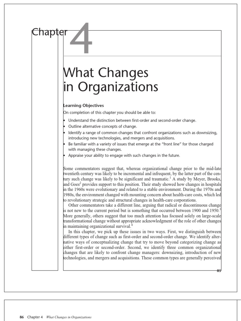 Types of Organizational Change Explained | PDF | Layoff | Recession