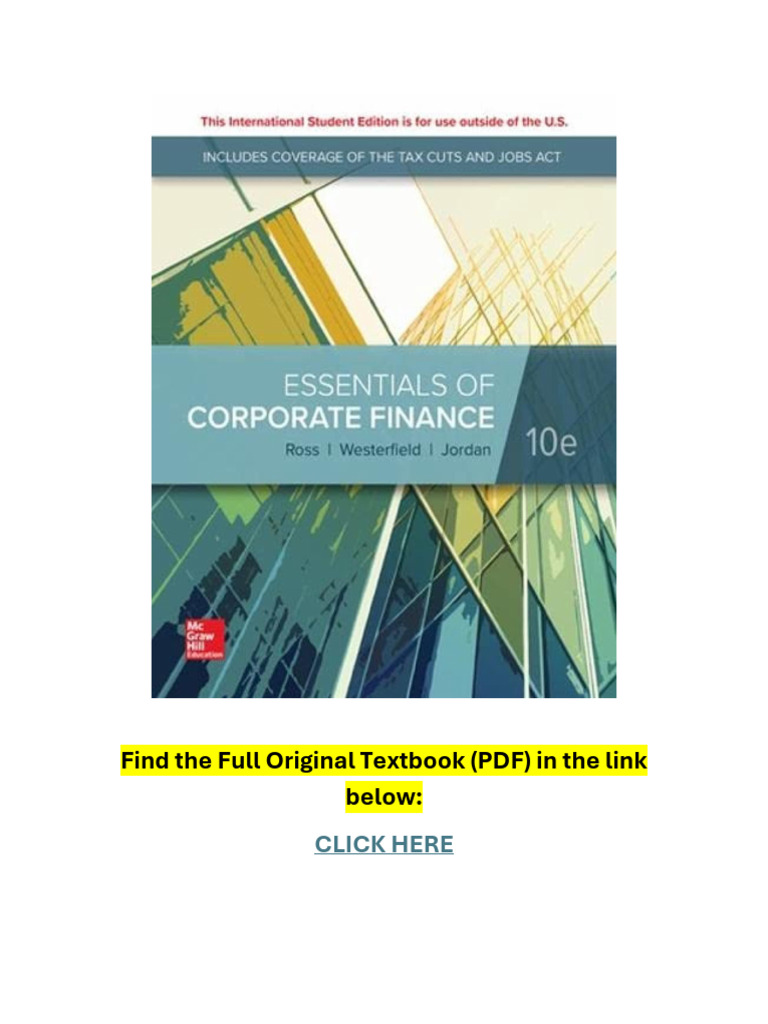 Essentials of Corporate Finance PDF Download | PDF | Bonds (Finance ...