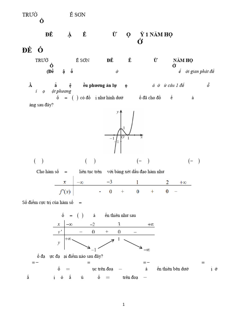 3 Toan 12 - de On Tap - KT GK1 - 24 25 | PDF
