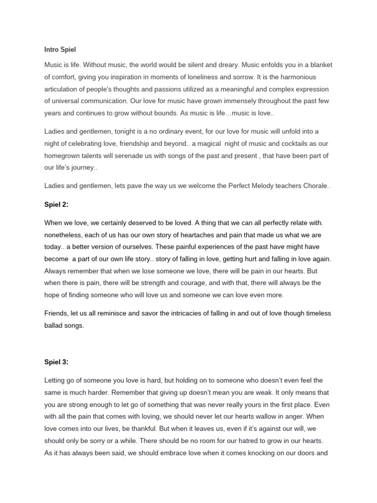 Concert Spiel | PDF | Love