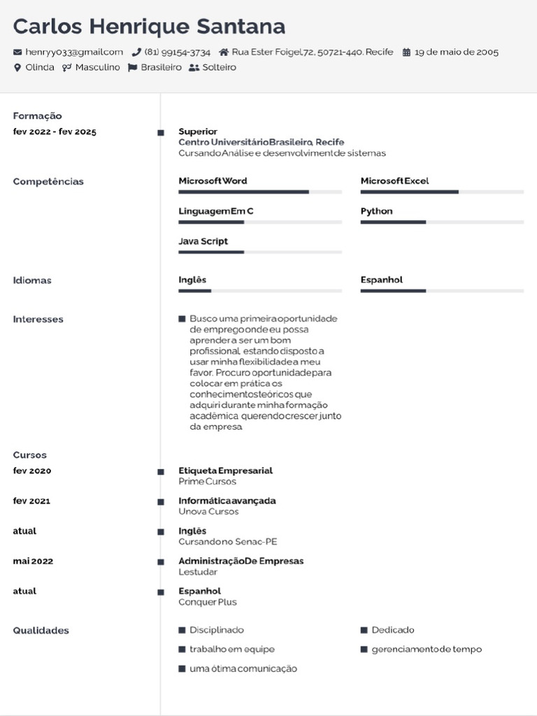 CV Comprimido | PDF