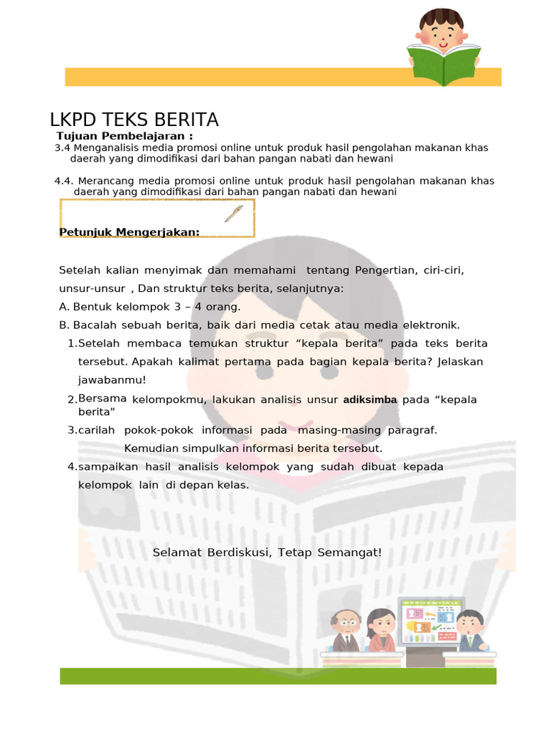 Analisis Teks Berita untuk Promosi Makanan | PDF | Karier & Perkembangan