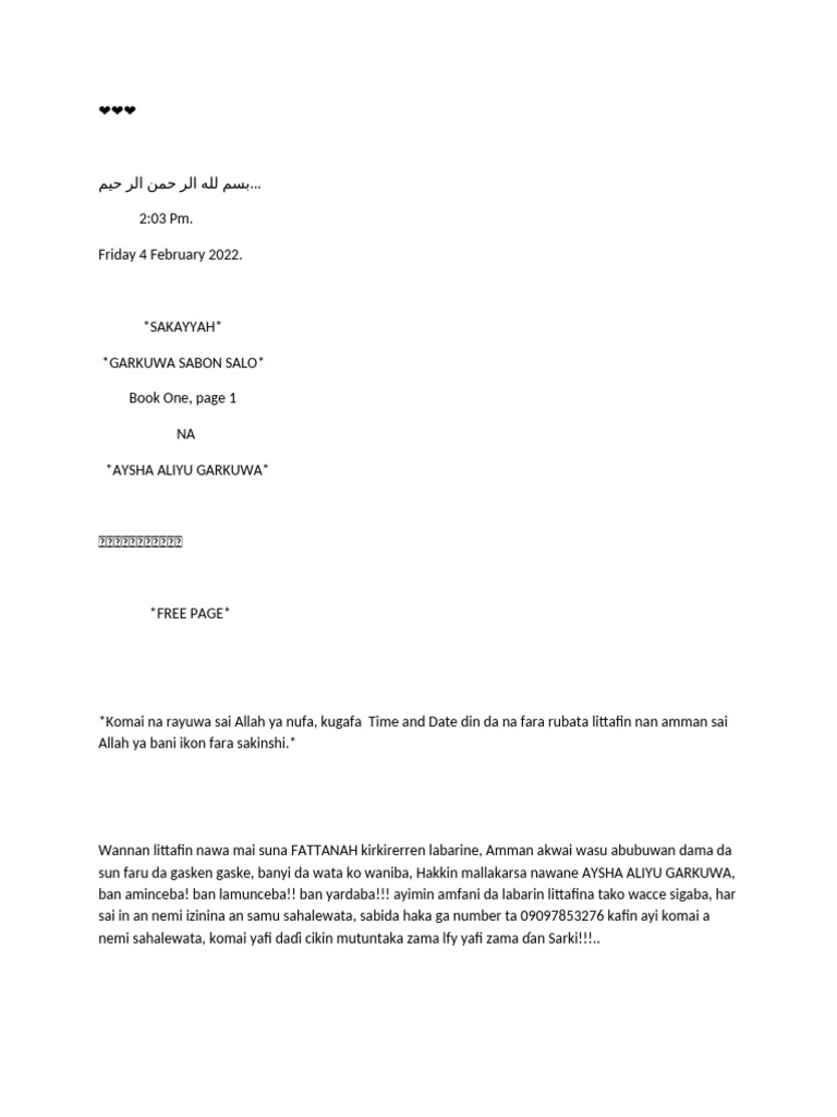 Sakayyah-Aysha Aliyu Garkuwa | PDF | Islamic Jurisprudence | Sunni Islam