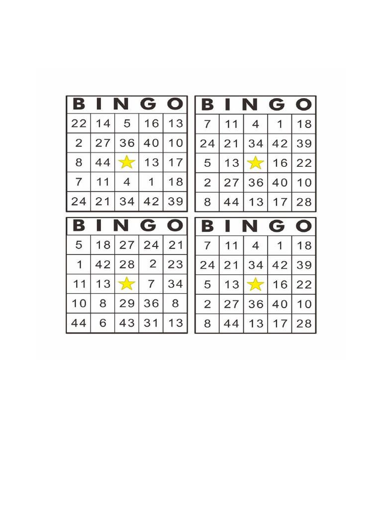 Free Printable Bingo Card Sheets 268490.Jpg | PDF