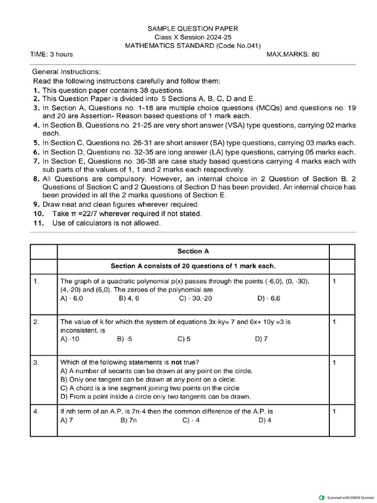 Class-10th Maths Assgn1 | PDF