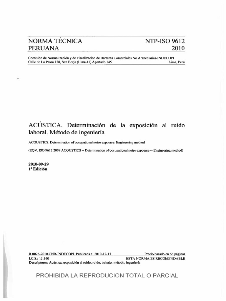7.-NTP - ISO 9612 2010 ACÚSTICA. Determinación de La Exposición Al ...