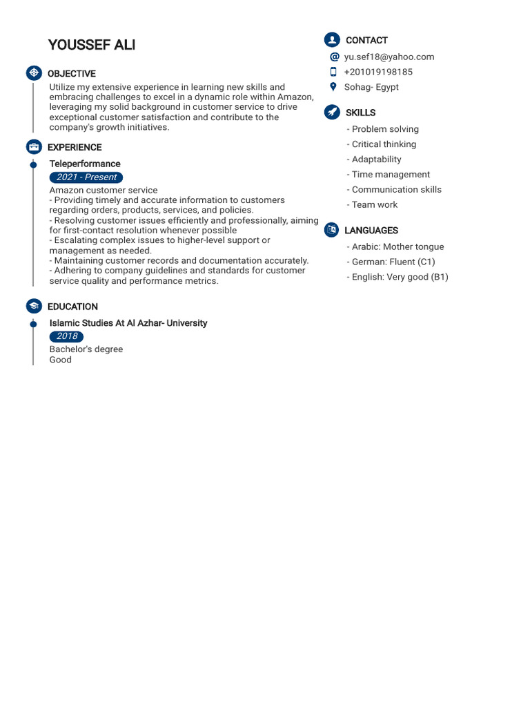 Yusuf CV | PDF | Career & Growth