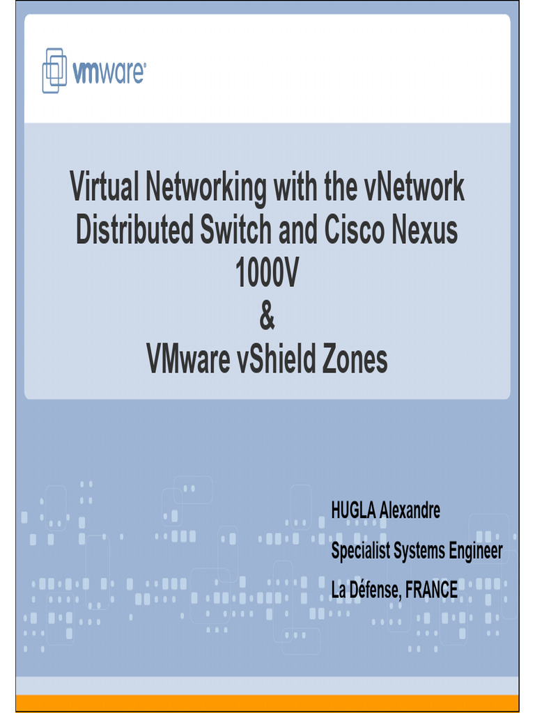 6226 FR Vsphere4 TECHNIQUE VirtualNetworking Nexus1000V Vshield | PDF | Networking Standards ...