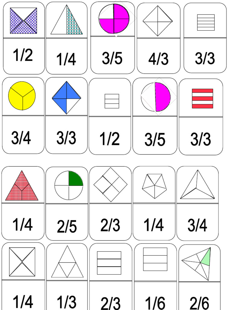 2 Dominó de fracciones | PDF