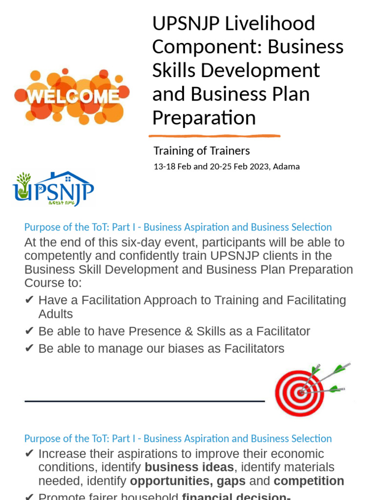 1 Day 1 Bus Skills ToT Introduction Rev Feb 9 | PDF | Facilitator ...