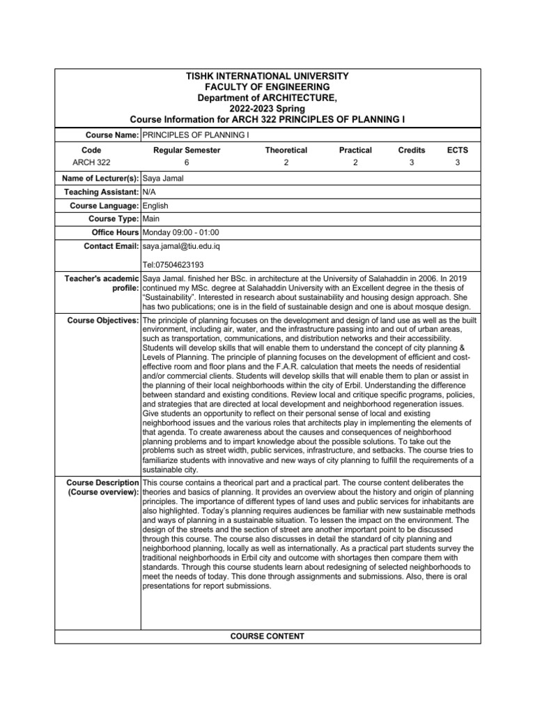 1 Planning Syllabus Pdf Design Academic Degree