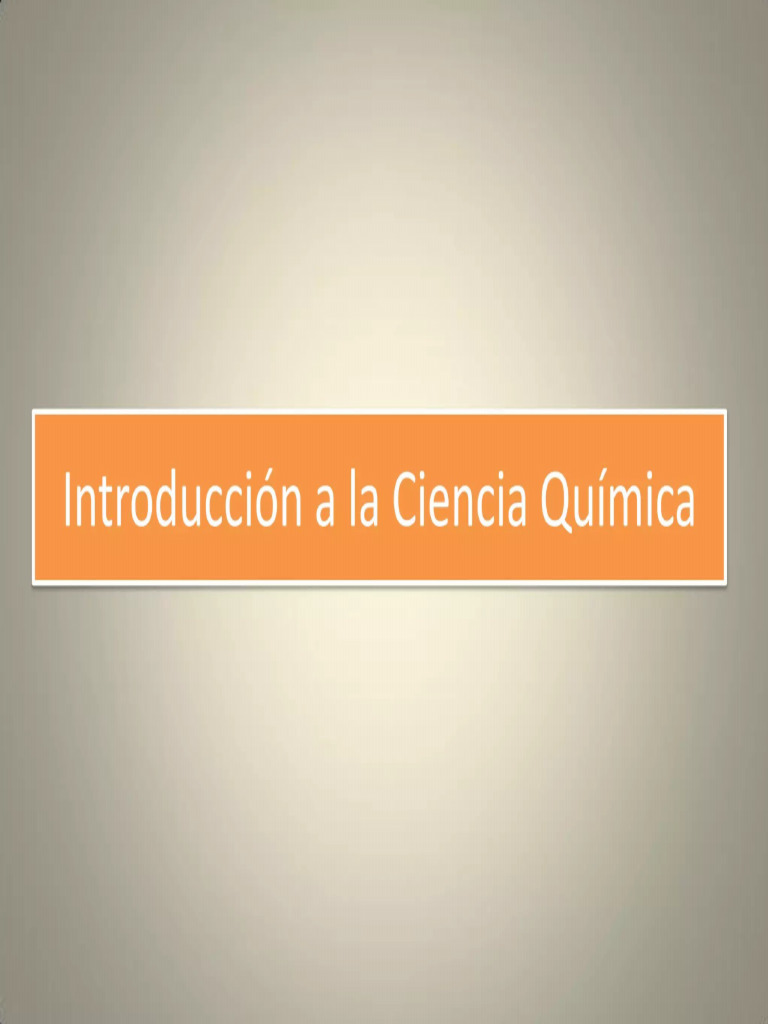 INTRODUCCIÓN A LA QUÍMICA | PDF