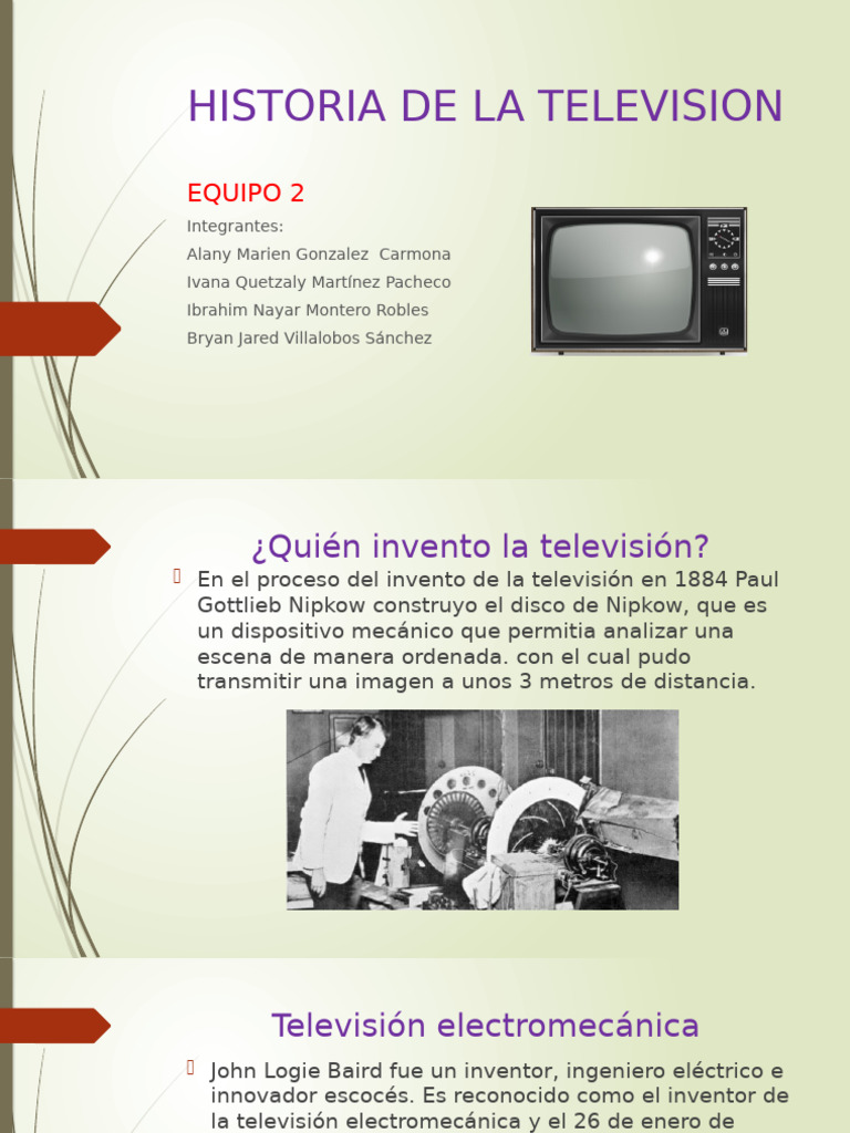 Historia de La Television | PDF | Televisión | Electricidad