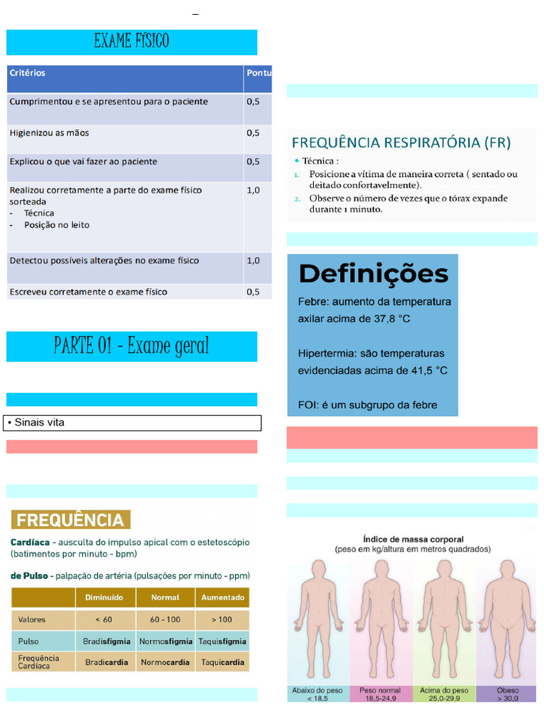 Roteiro Anamese | PDF | Obesidade | Índice de massa corporal