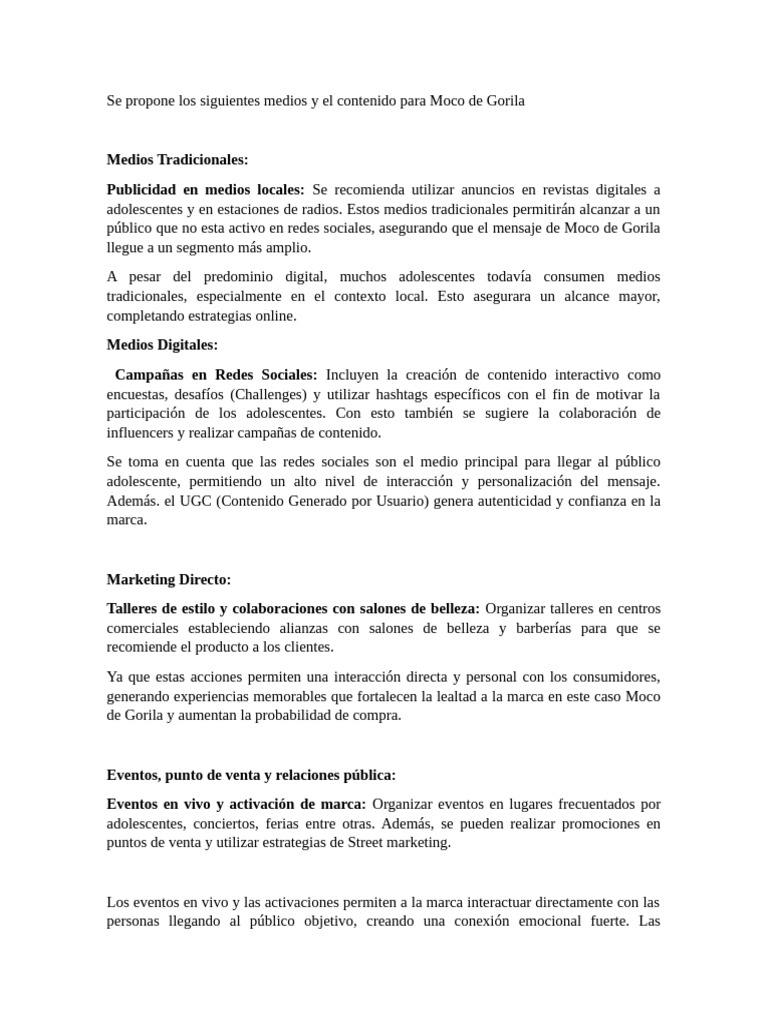 MOCO DE GORILA | PDF | Marca | Marketing