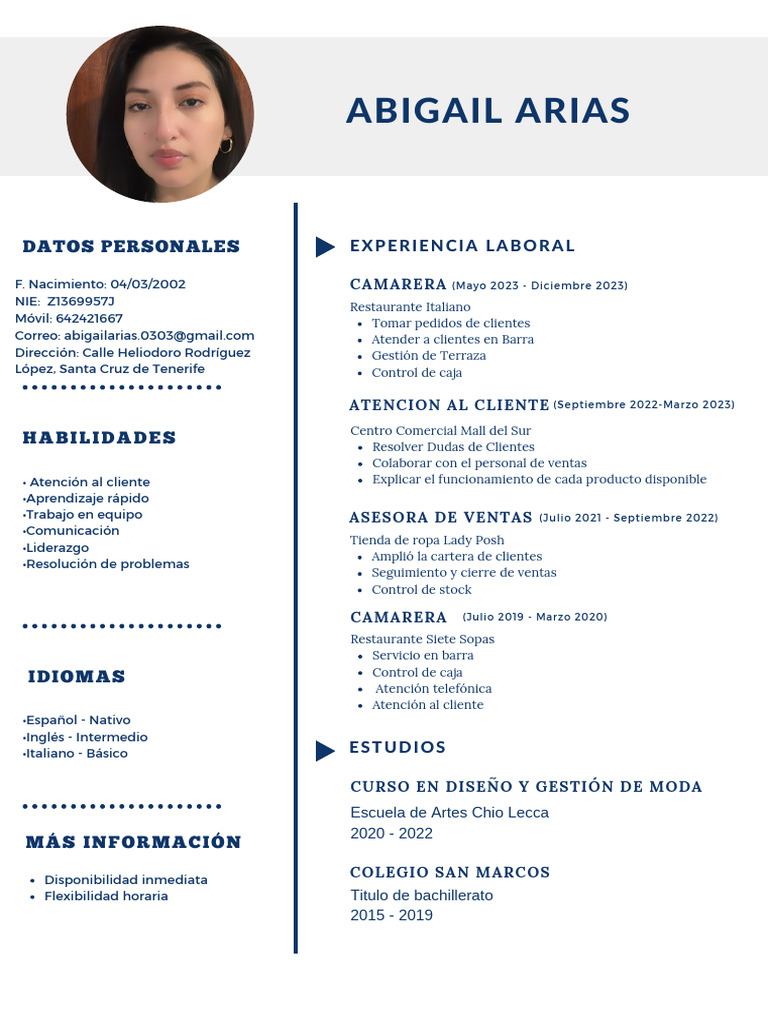 CV Abigail Arias B | PDF