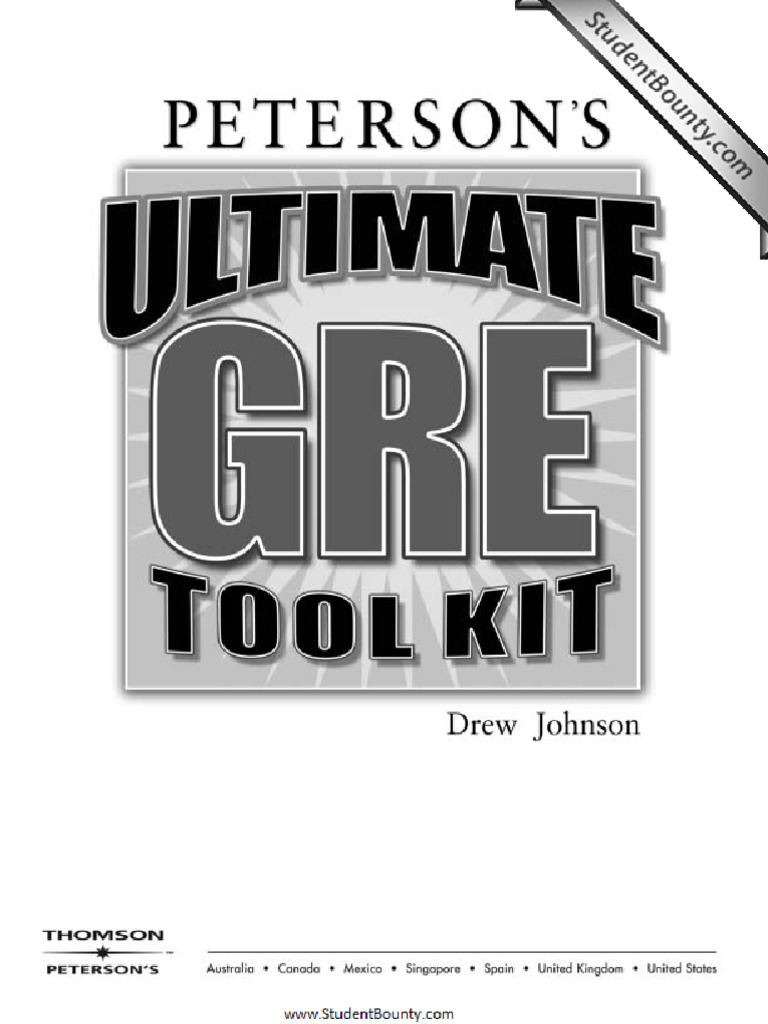 Petersons Ultimate GRE Tool Kit | PDF | Graduate Record Examinations | Sat
